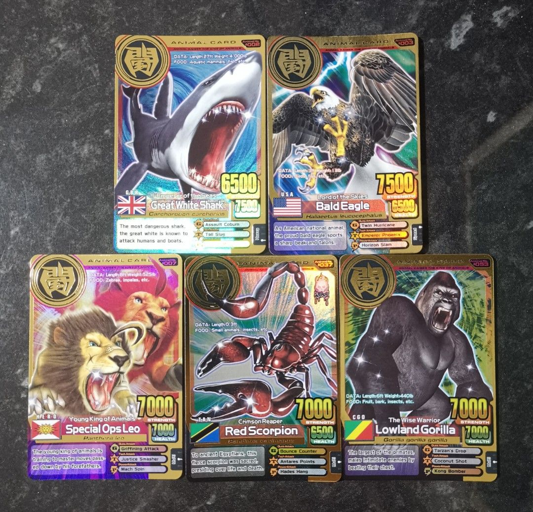 2026 AK+3 Animal Kaiser Plus Version 3 Rare 5 Gold Full Set Great White ...