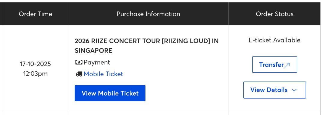2026 RIIZE Concert Tour [RIIZING LOUD] - Singapore CAT2 ticket, Tickets ...