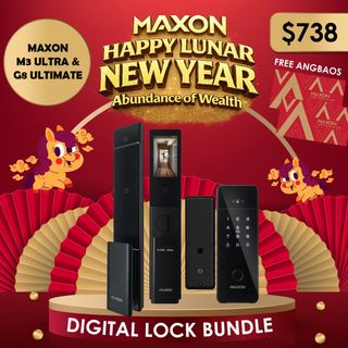 HDB FIRE RATED DOOR + METAL GATE + MAXON DIGITAL LOCK SYNCHRONISED ...