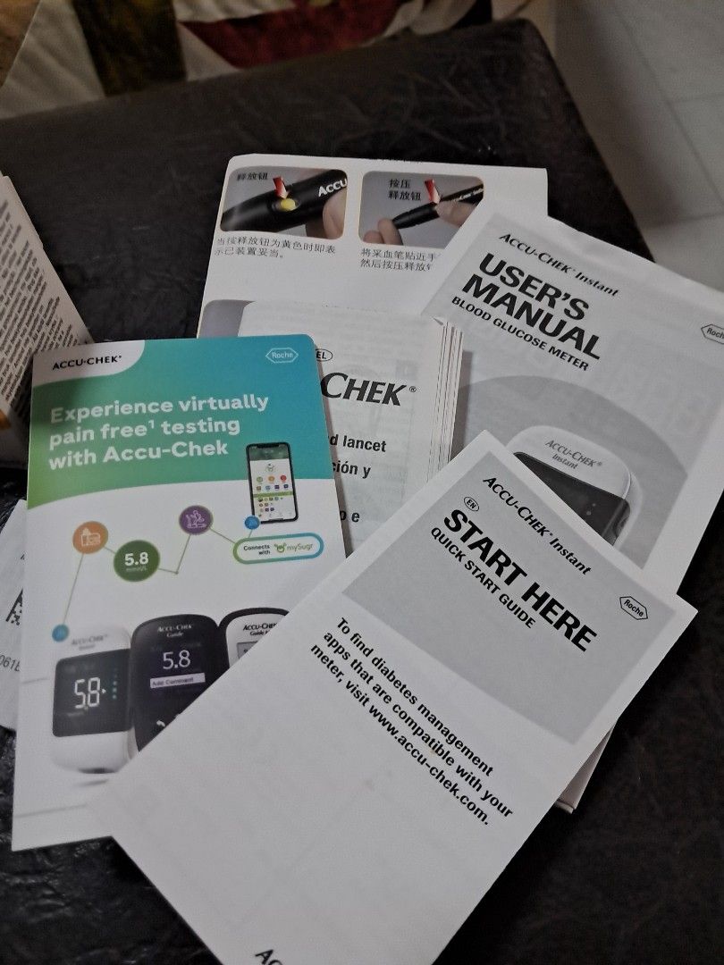 Accu-Chek Instant Blood Glucose Meter Kit, Health & Nutrition, Medical ...