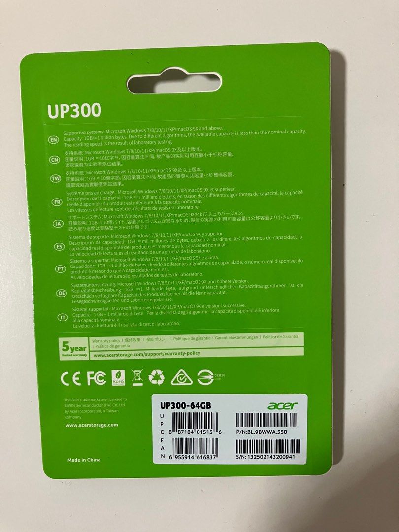 Acer 64GB USB 3.2 (New), Computers & Tech, Parts & Accessories, Hard ...