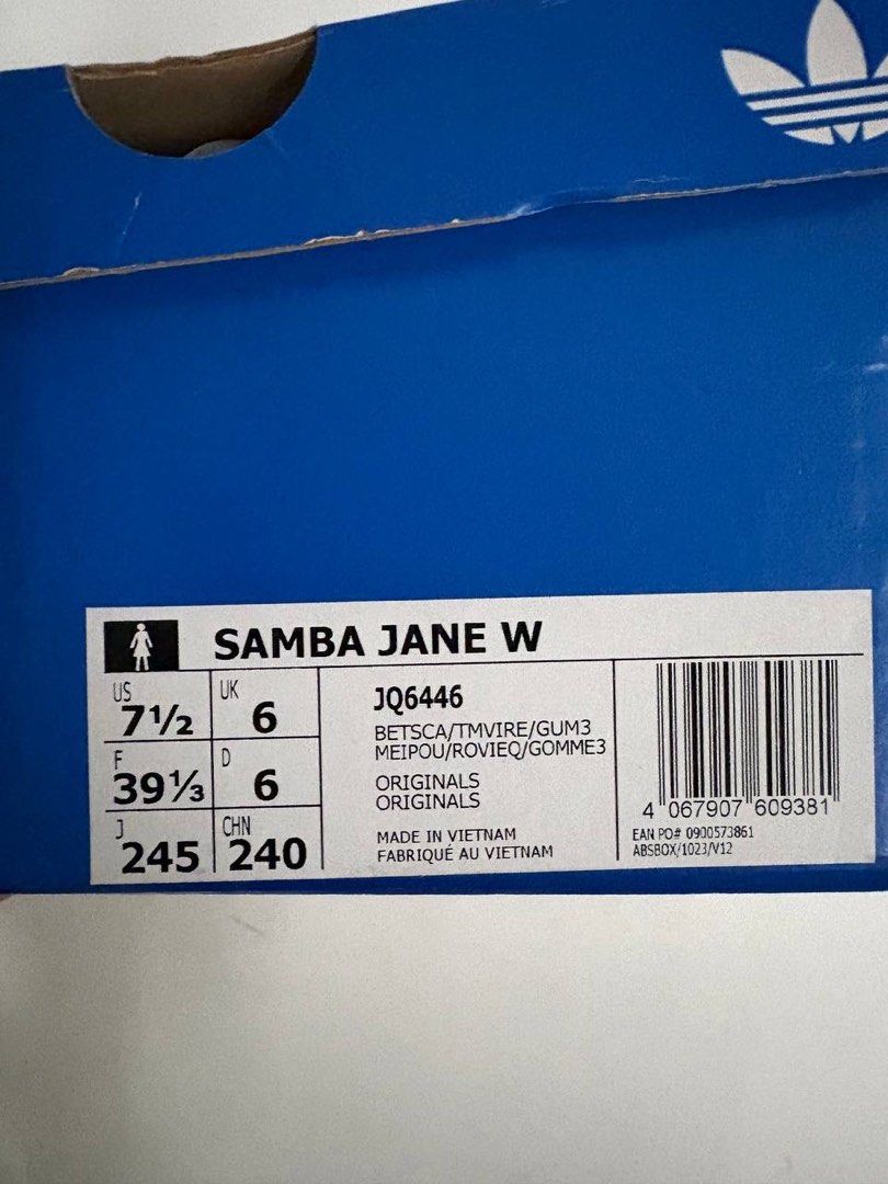 Adidas Samba Jane W Red Mary Jane Shoes, Women's Fashion, Footwear ...