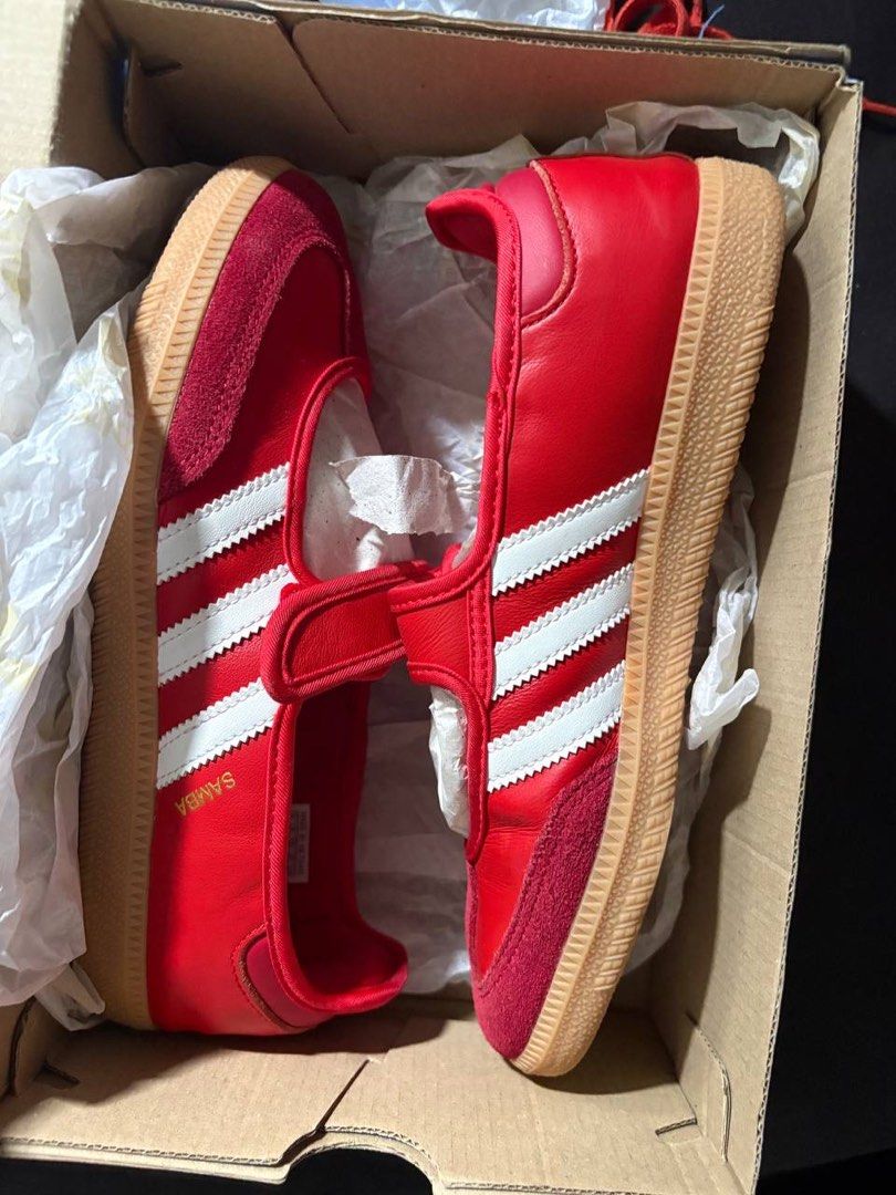 Adidas Samba Jane W Red Mary Jane Shoes, Women's Fashion, Footwear ...