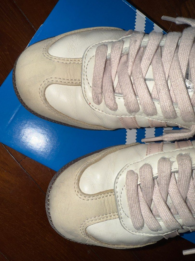 Adidas Samba OG W - Cream White/Pink, Women's Fashion, Footwear ...
