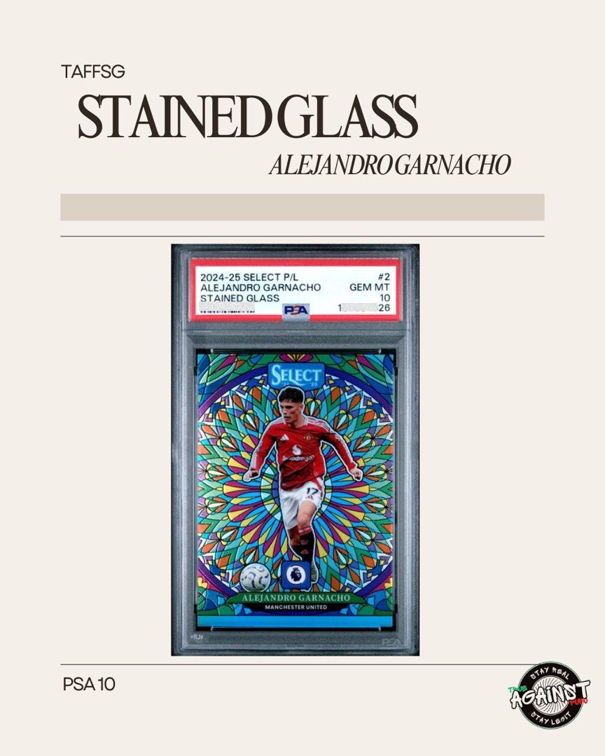 ALEJANDRO GARNACHO STAINED GLASS PSA 10 MANCHESTER UNITED, Hobbies ...