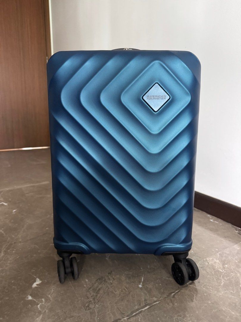 American Tourister Spinner Luggage - Navy Blue, Hobbies & Toys, Travel ...