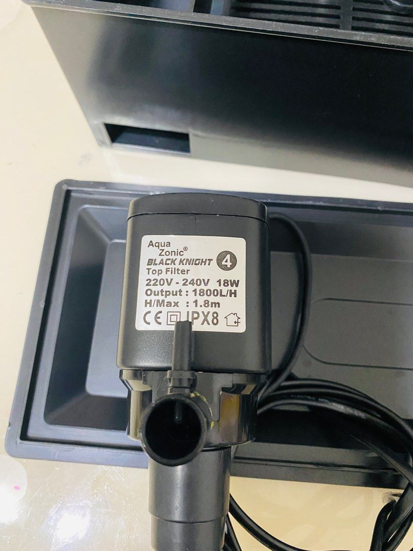 Aqua Zonic Black Knight 4 Top Filter Fish Tank, Pet Supplies, Homes ...