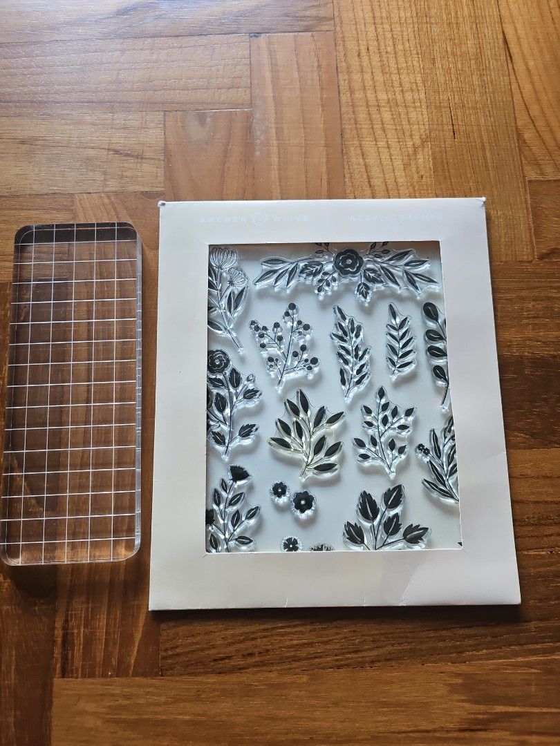 Archer & Olive Acrylic Stamps - Floral Design, Hobbies & Toys ...