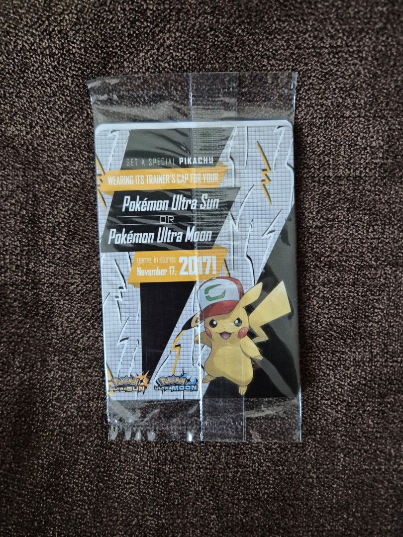 Ash's Pikachu Pokemon Card - Ultra Sun/Moon, Hobbies & Toys, Toys ...