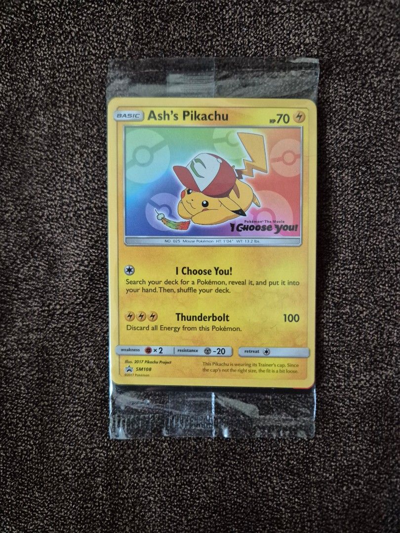 Ash's Pikachu Pokemon Card - Ultra Sun/Moon, Hobbies & Toys, Toys ...