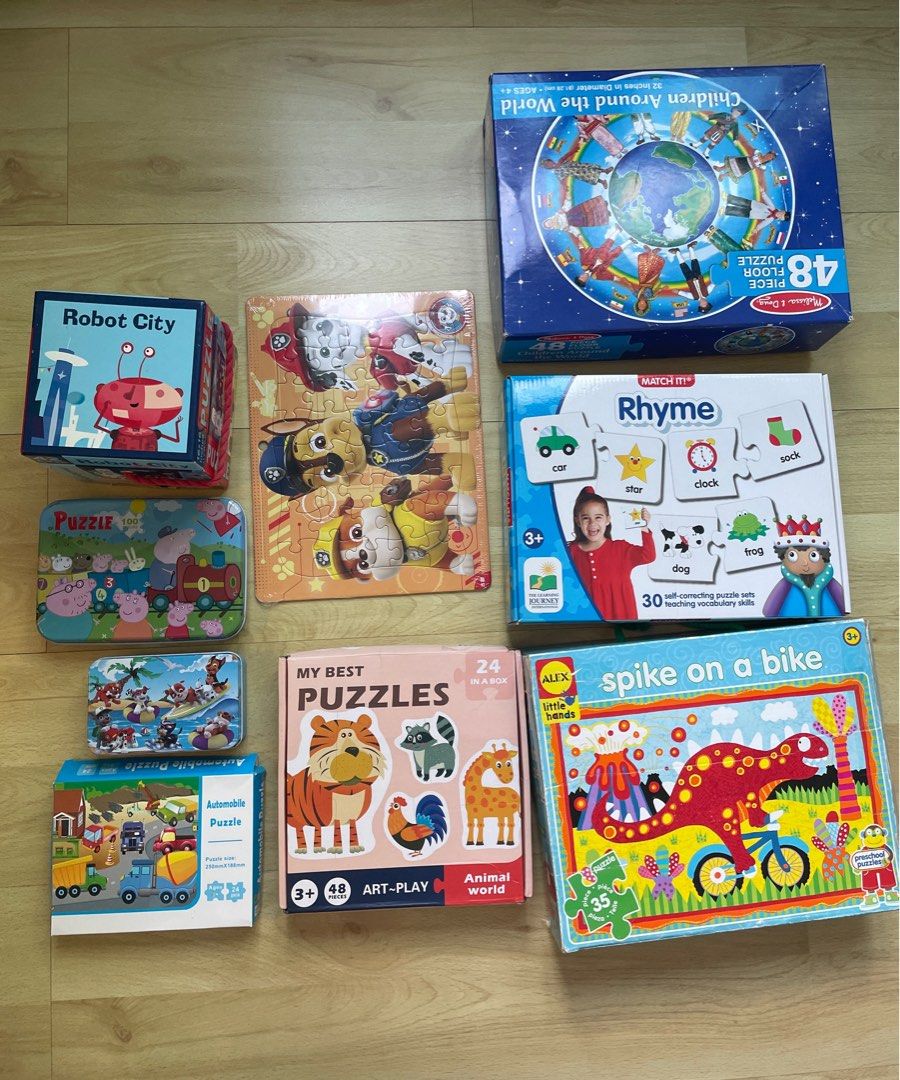 Assorted Children's Puzzles - Paw Patrol, Animal World, etc., Hobbies ...