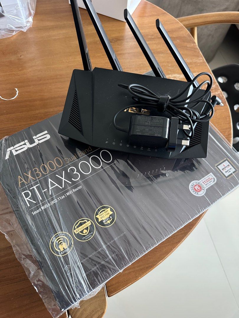 2 x ASUS RT-AX3000 Dual Band WiFi 6 Router, Computers & Tech, Parts ...