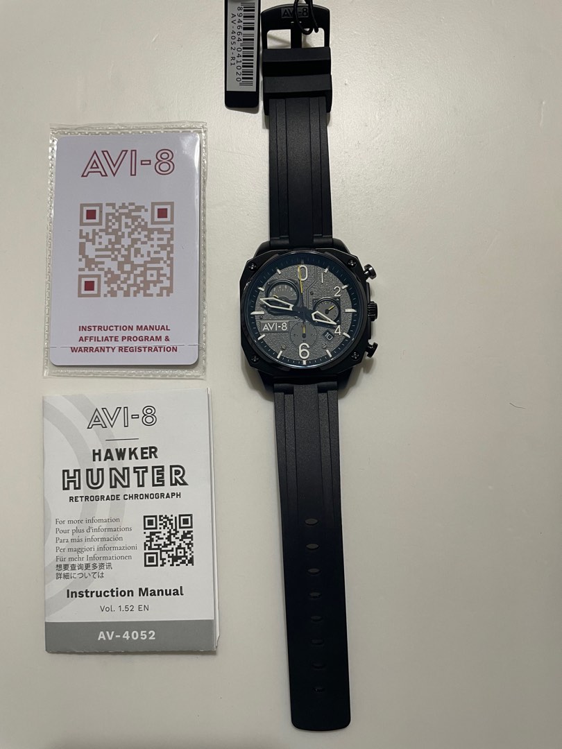 AVI-8 Hawker Hunter Retrograde Chronograph Watch, Men's Fashion ...
