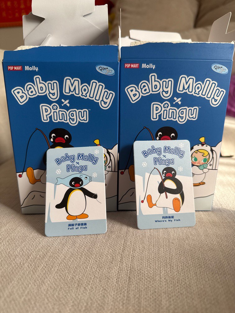 Baby Molly x Pingu (Where’s my Fish + Full of Fish), Hobbies & Toys ...