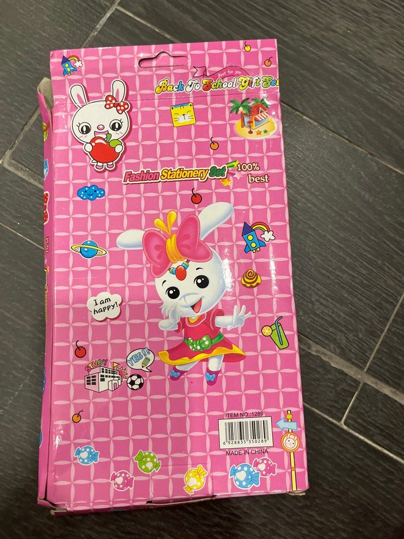 Back to School Gift Set - Pink Bunny, Hobbies & Toys, Stationery ...