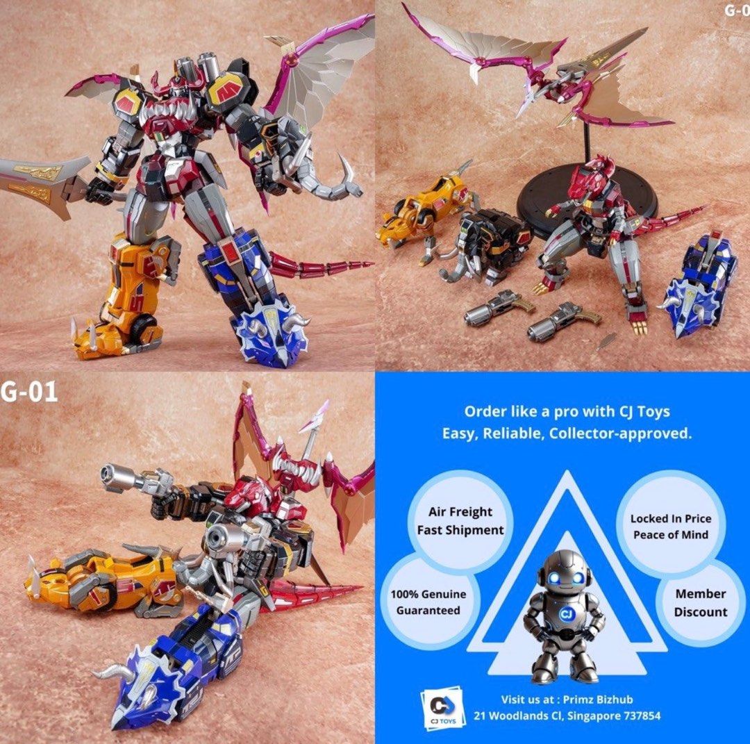 BEASTS KING MODEL G-01 G01 DINO MEGAZORD, Hobbies & Toys, Toys & Games ...