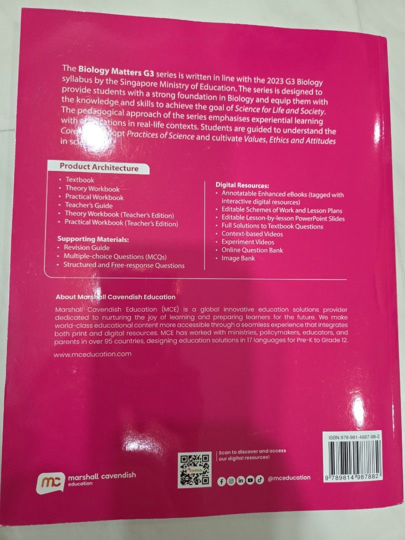 Biology Matters G3 Textbook, Hobbies & Toys, Books & Magazines ...