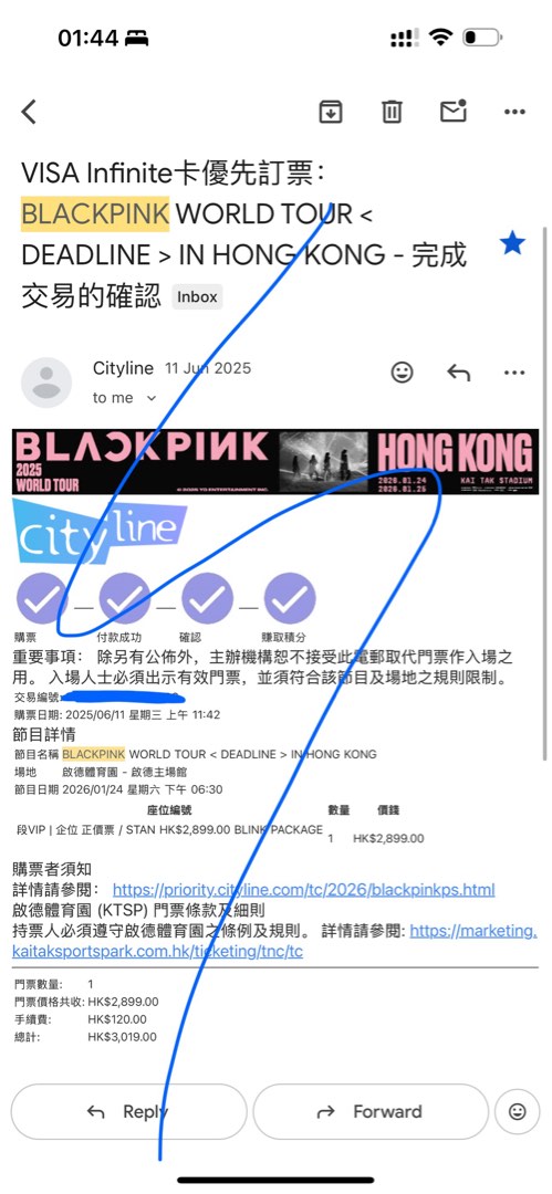 放BLACKPINK香港演唱會2899 vip blink standing, 門票＆禮券, 活動門票 - Carousell