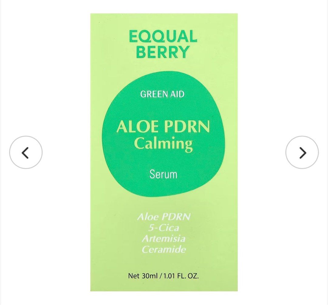 BN EqqualBerry Green Aid Aloe PDRN Calming Serum, Beauty & Personal ...