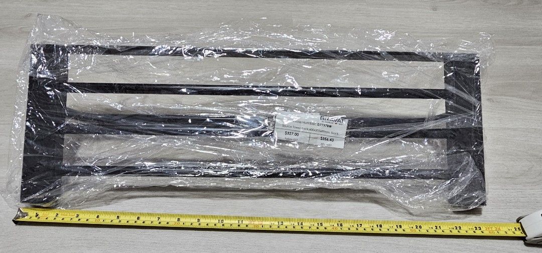 Bravat Matt black shower rack, Furniture & Home Living, Bathroom ...