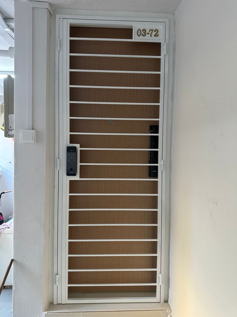 Bundle Metal gate + Main door + Digital lock pairs, Furniture & Home ...