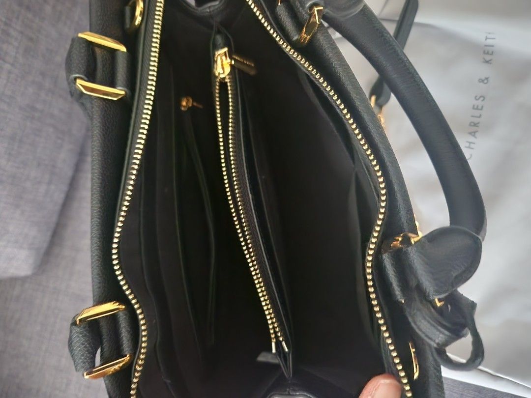 charles & keith Black Handbag, Women's Fashion, Bags & Wallets, Cross ...