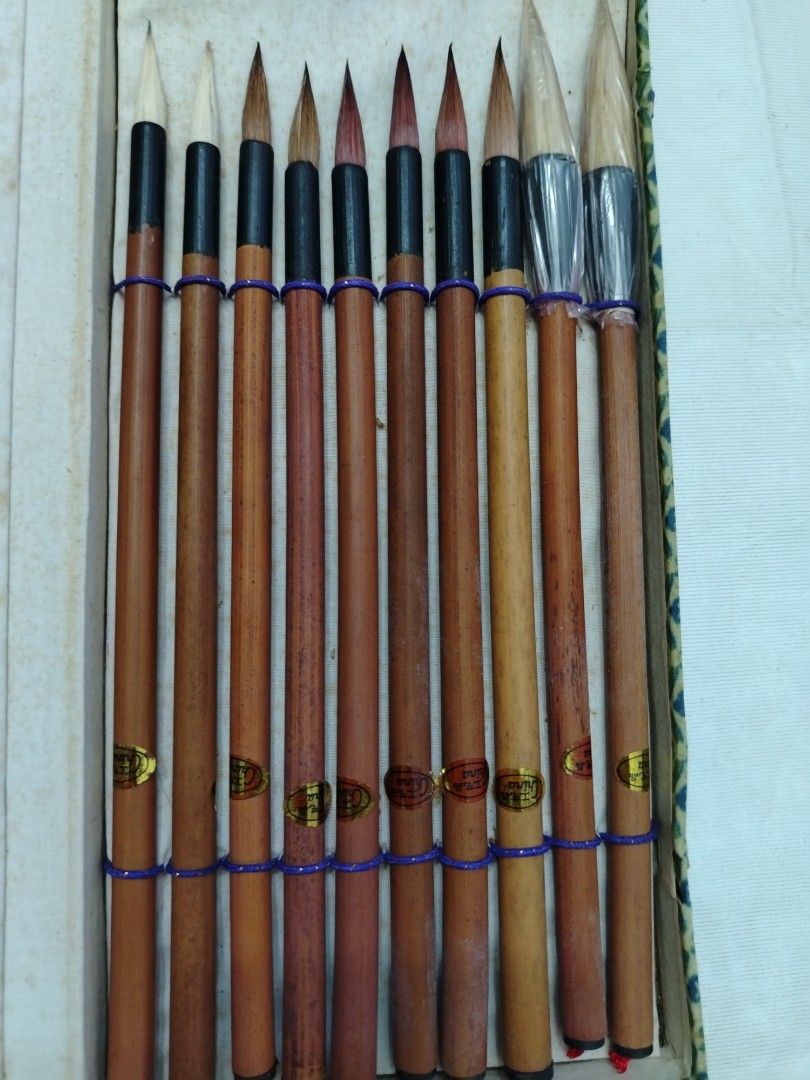 Chinese Calligraphy Brush Set (Total 10 brushes), Hobbies & Toys ...