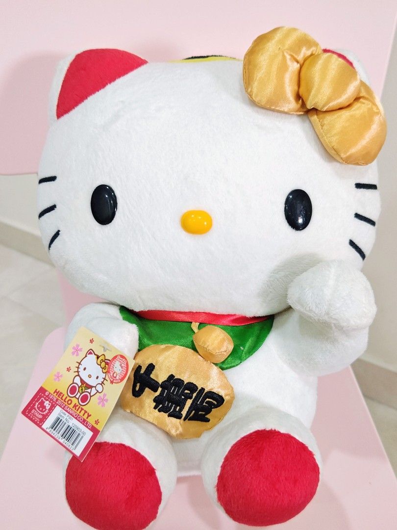 CNY Hello Kitty Lucky Cat Plush & Orange Plushies, Hobbies & Toys, Toys ...