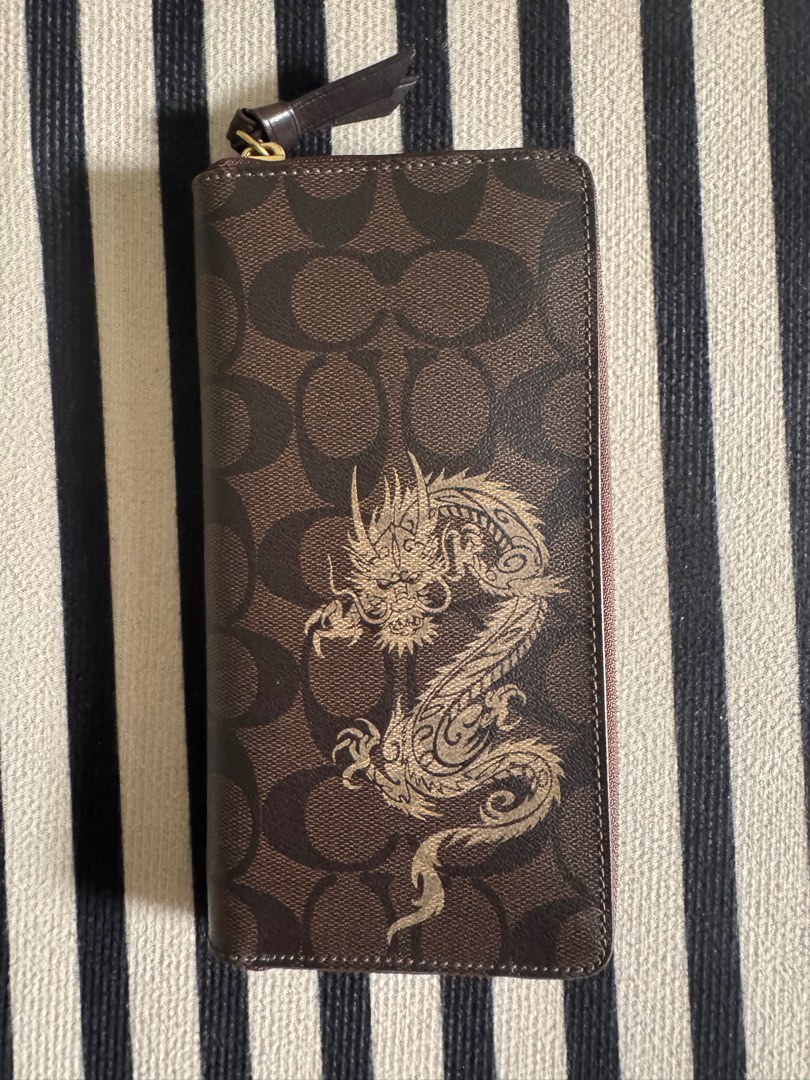 Coach Year of the Dragon Zip Around Wallet, Men's Fashion, Watches ...