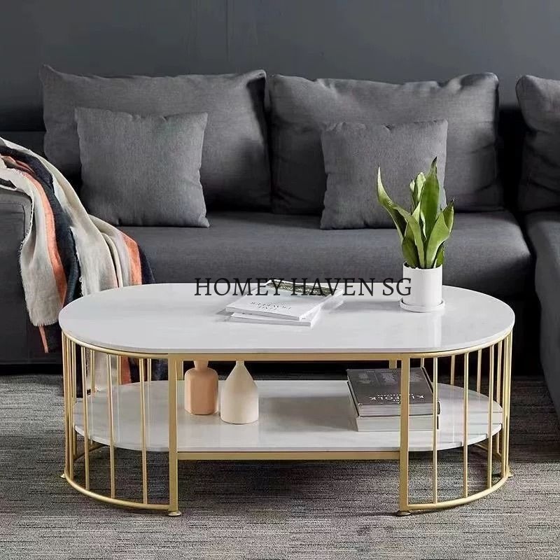 Coffee Table🌼🌼Sintered Stone Coffee Table/Double-layer Coffee Table/Tea ...