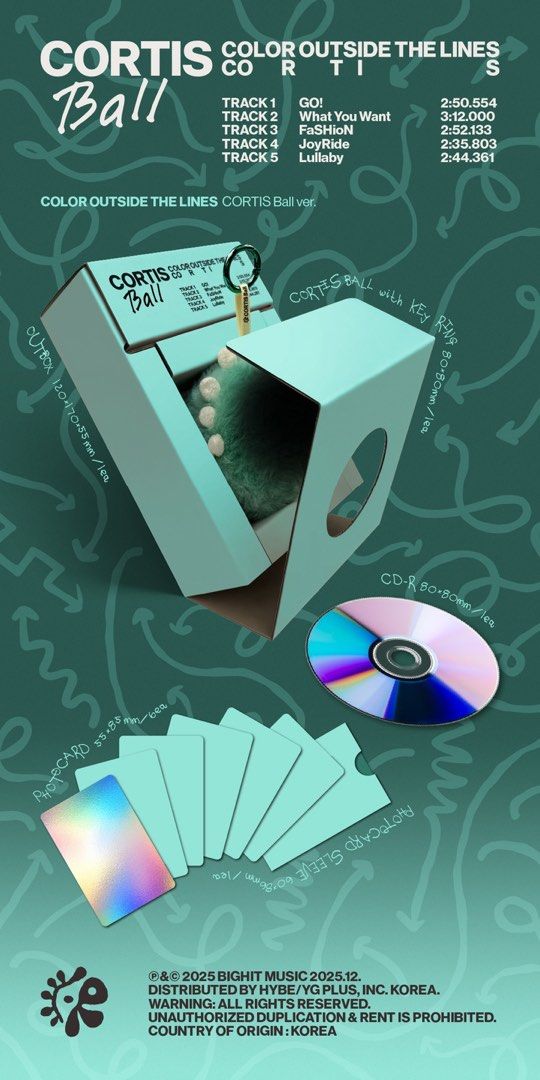 CORTIS Ball Album - Color Outside The Lines, Hobbies & Toys, Music ...