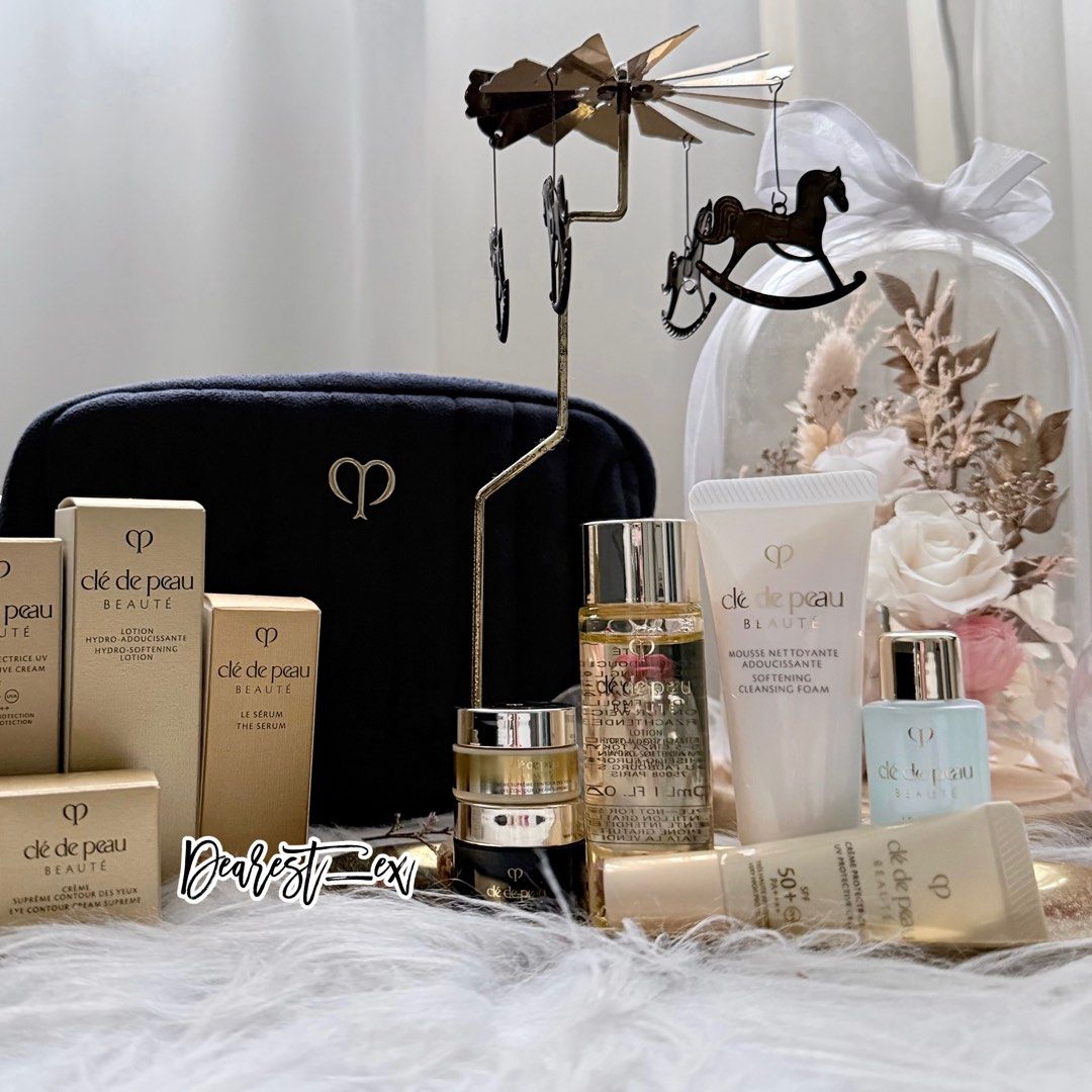 🧧SALE! CPB Cle De Peau Exclusive Skincare 7pcs Travel Set & Velvet Pouch, Beauty & Personal Care ...