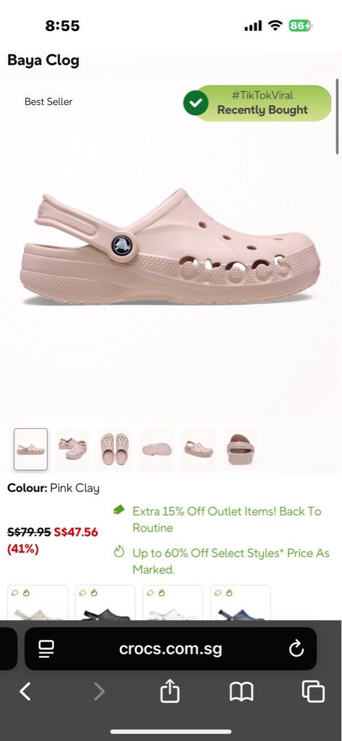 Crocs Baya Clog - Pink Clay, Women's Fashion, Footwear, Flipflops and ...