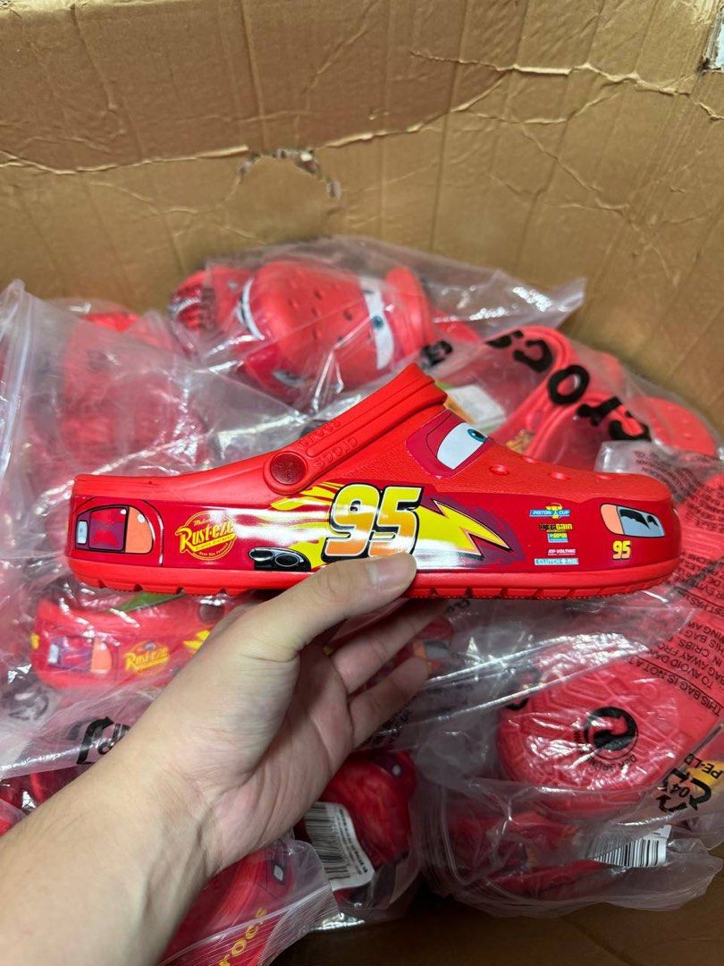 Crocs Lightning McQueen Clogs, Men's Fashion, Footwear, Flipflops and ...