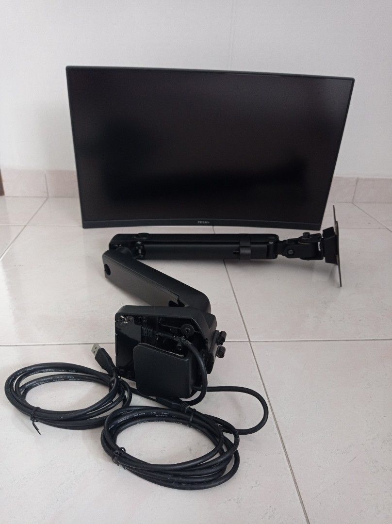 Curved Monitor with Monitor Arm, Computers & Tech, Parts & Accessories ...