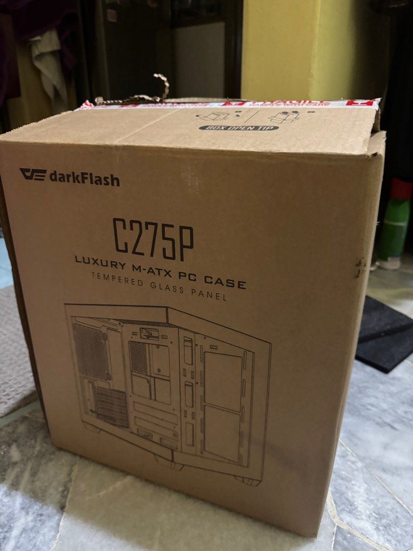 DarkFlash C275P DUAL CHAMBER MATX PC CASE (Casing with 3pcs PWM ARGB ...