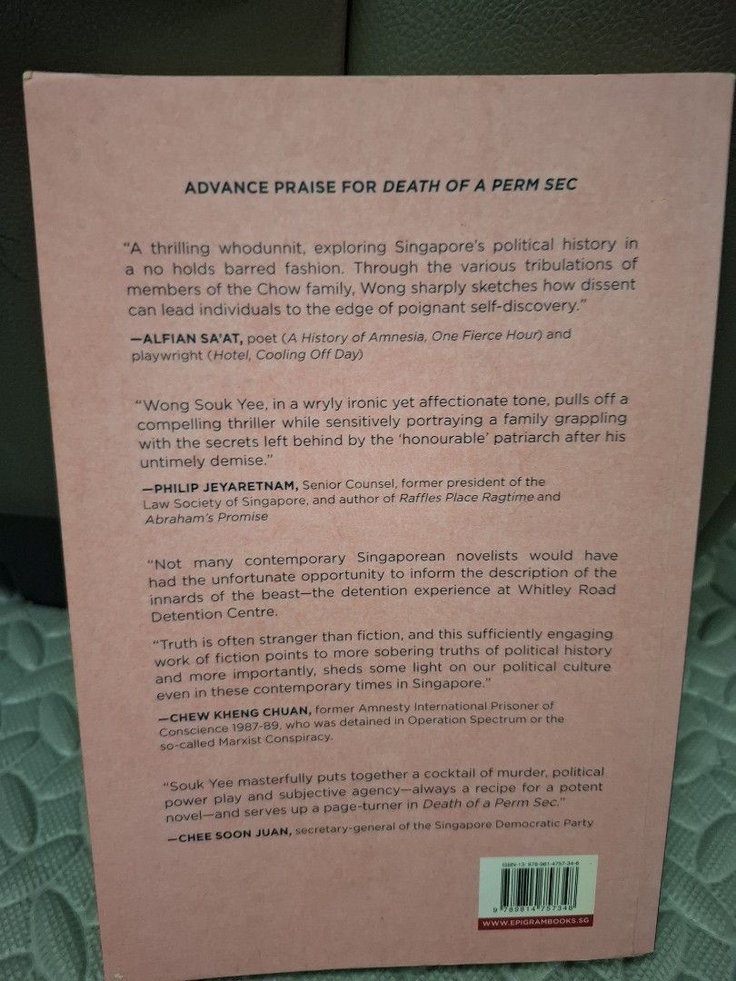 Death of a Perm Sec by Wong Souk Yee, Hobbies & Toys, Books & Magazines ...