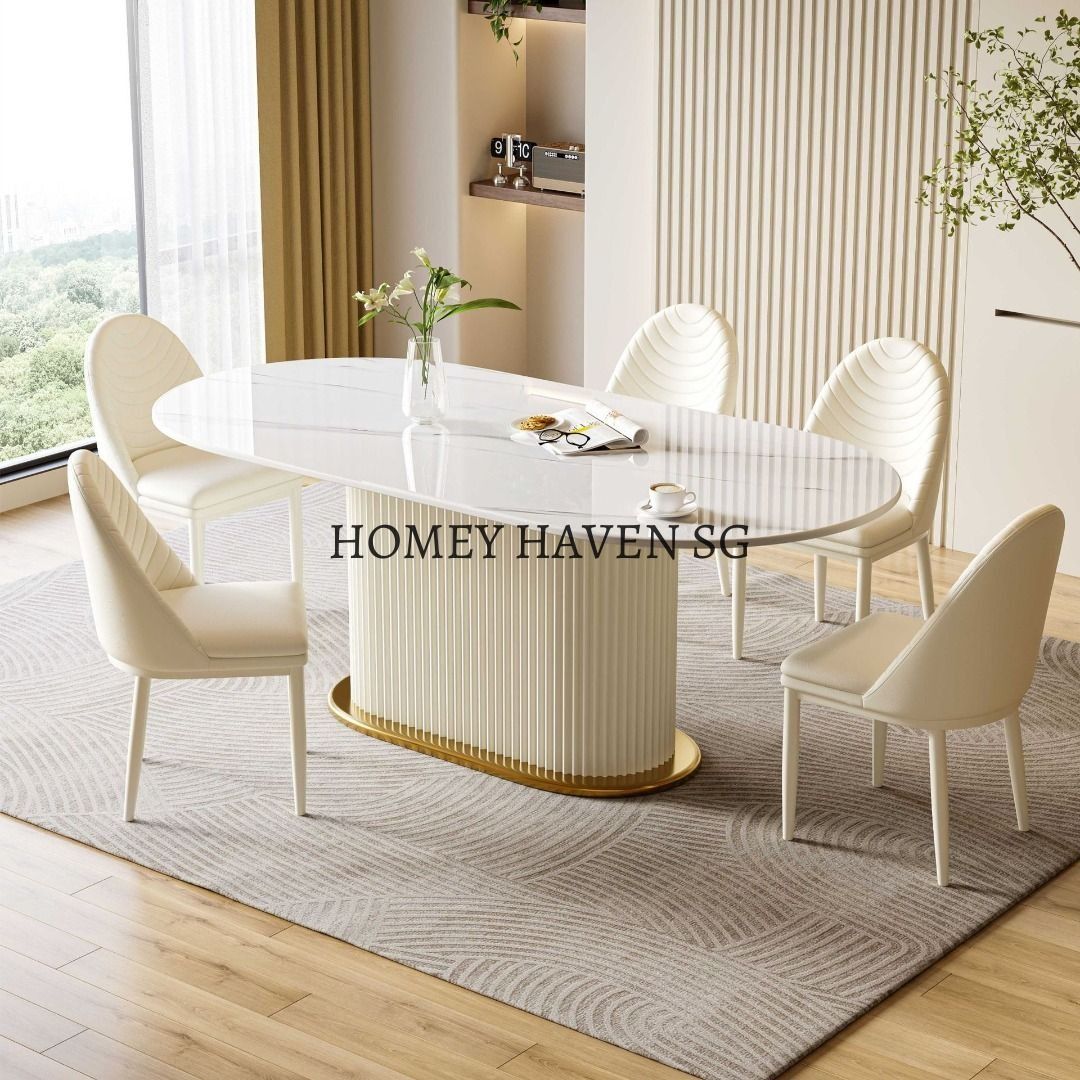 Dining Table/Sintered Stone Dining Table/Restaurant Oval Dining Table ...