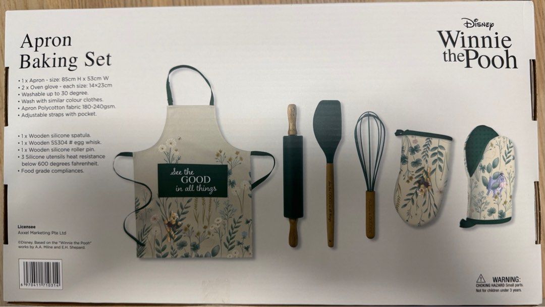 Disney Winnie the Pooh Apron Baking Set - 6 Pcs, Furniture & Home ...