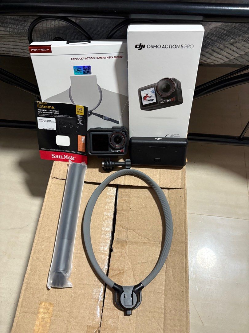 DJI Osmo Action 5 Pro Adventure Combo + PGYTech Neck Mount, Photography ...