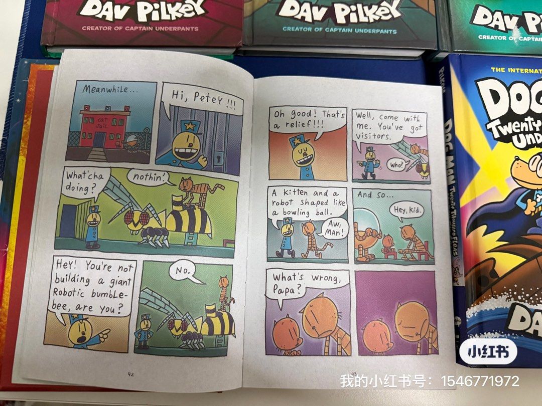 Dog Man & Cat Kid Comic Club Books by Dav Pilkey, Hobbies & Toys, Books ...