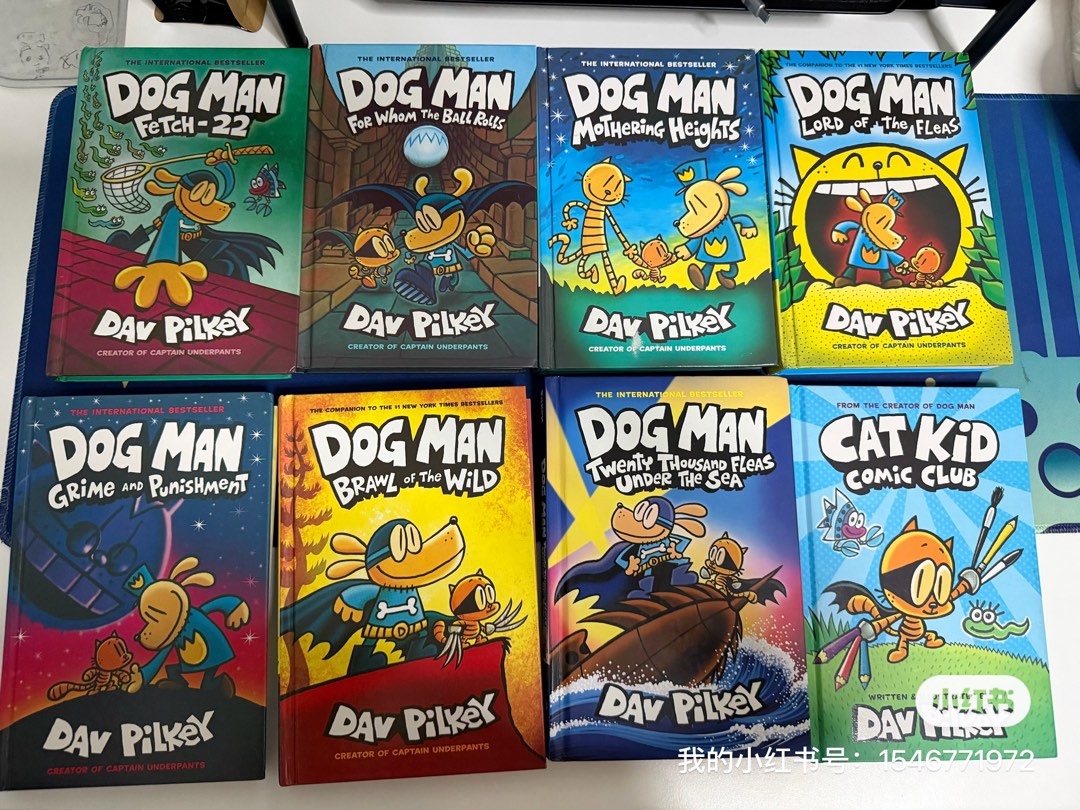Dog Man & Cat Kid Comic Club Books by Dav Pilkey, Hobbies & Toys, Books ...