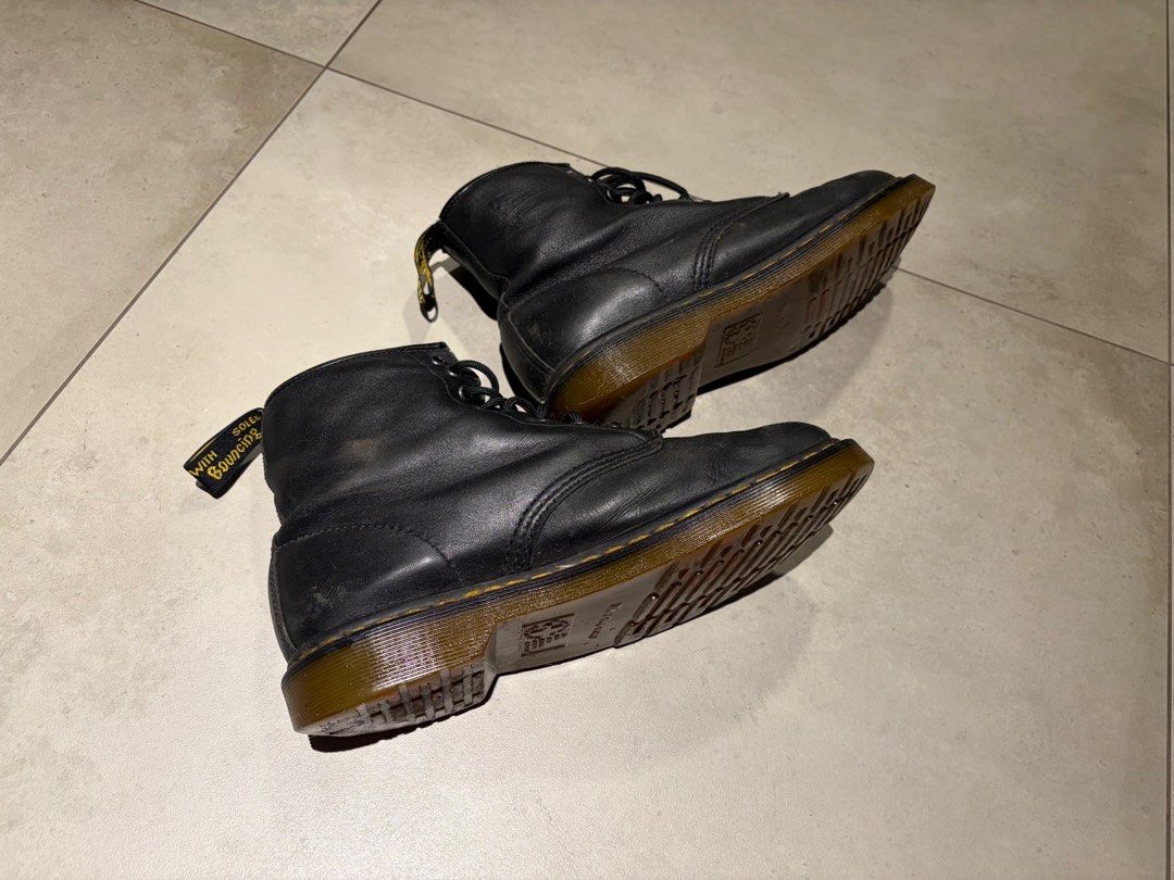 Dr. Martens Pascal 1460 Black Soft Leather Boots, Women's Fashion ...