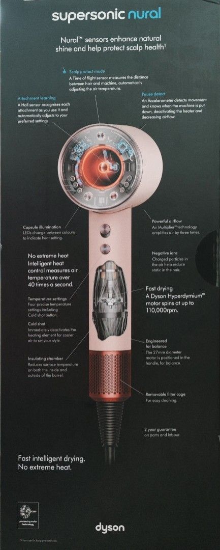 Dyson Supersonic Nural Hair Dryer - Kanzan Pink, Beauty & Personal Care ...