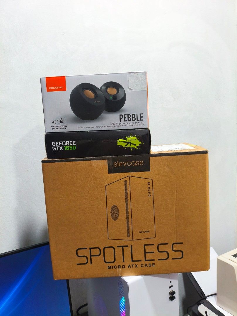 Full Set Budget Gaming PC GTX 1650 | 75Hz Monitor | Logitech + Creative ...