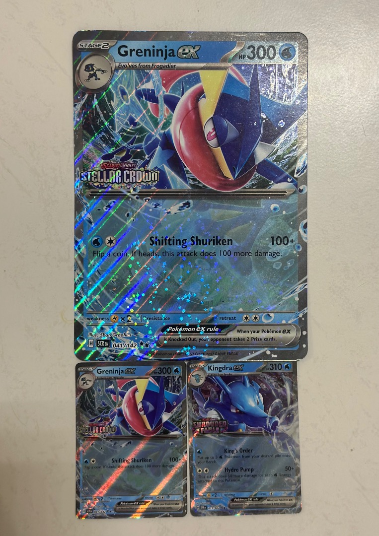 Greninja Ex Stellar Crown SCR Stamped Kingdra Shrouded Fable Stamped ...