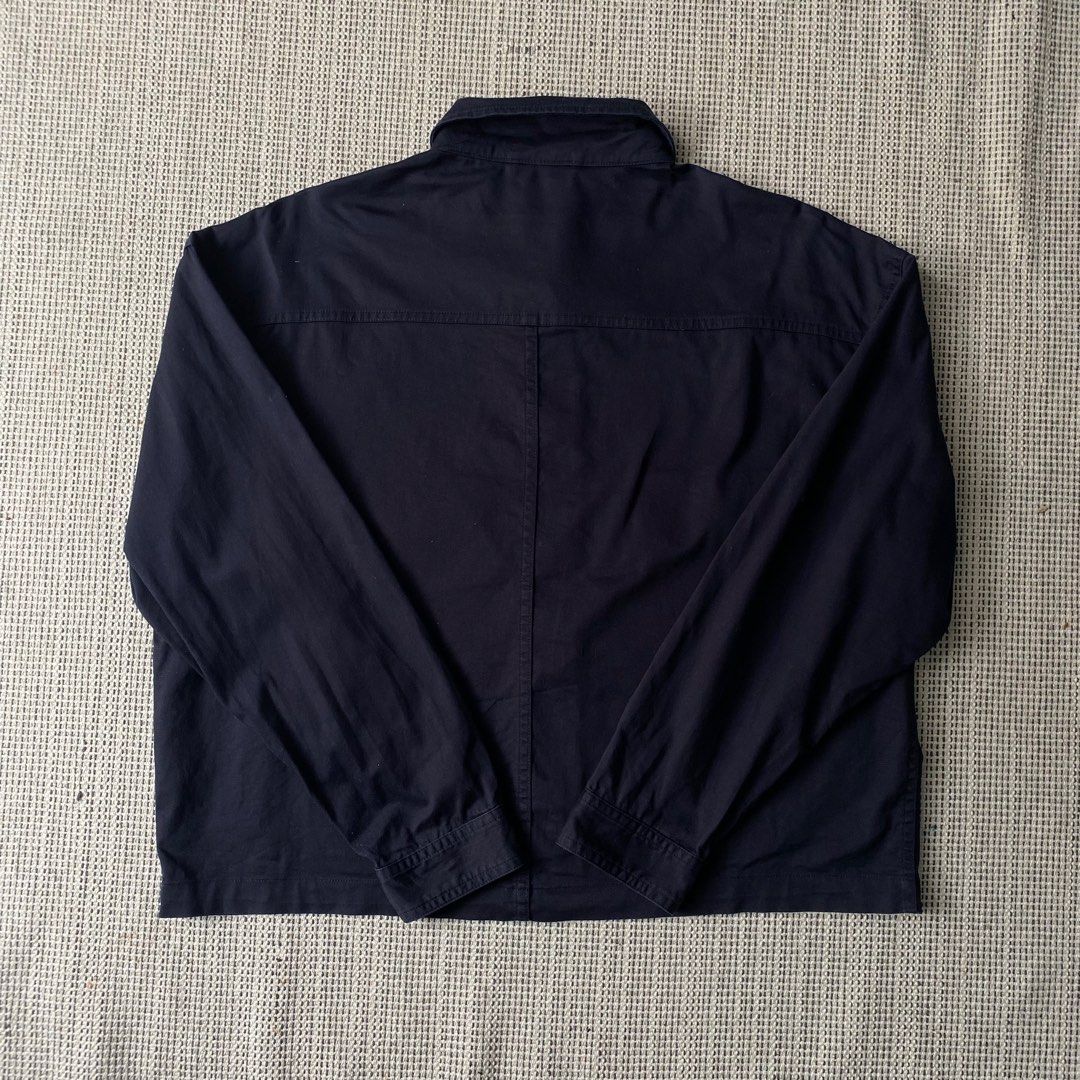 GU Oversized Cropped Button Work Jacket, Women's Fashion, Coats ...