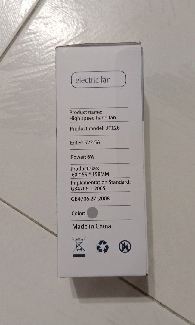 Hand-Held Electric Fan - FAST JF126, Furniture & Home Living, Lighting ...