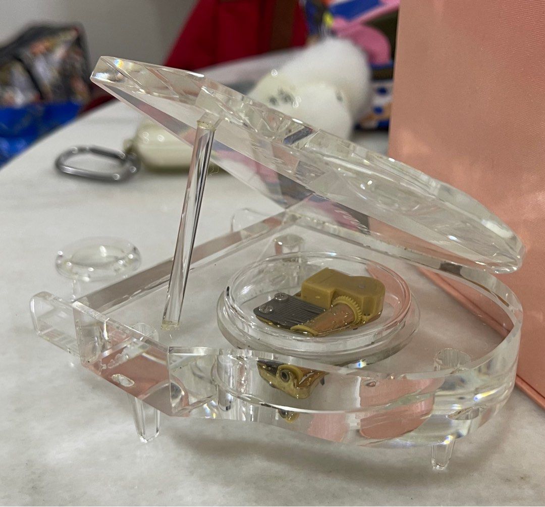 Happy Birthday Glass Grand Piano Music Box, Hobbies & Toys, Musical ...