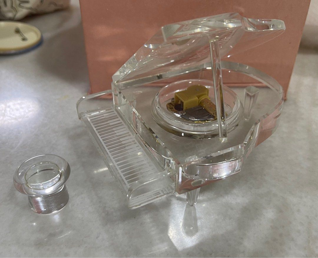 Happy Birthday Glass Grand Piano Music Box, Hobbies & Toys, Musical ...